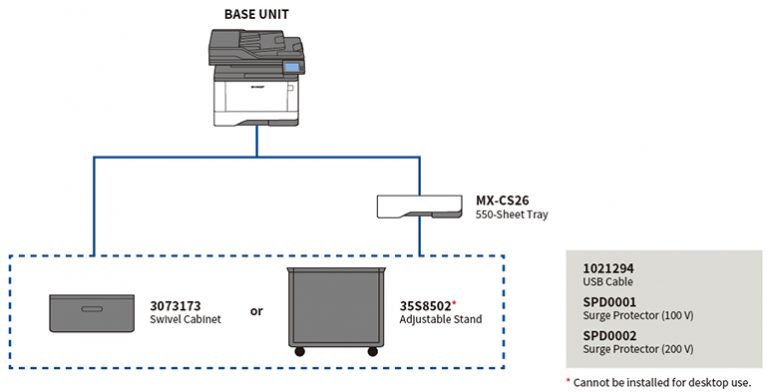 Sharp MX-B427W | Compact office printer - A4 Monochrome MFP
